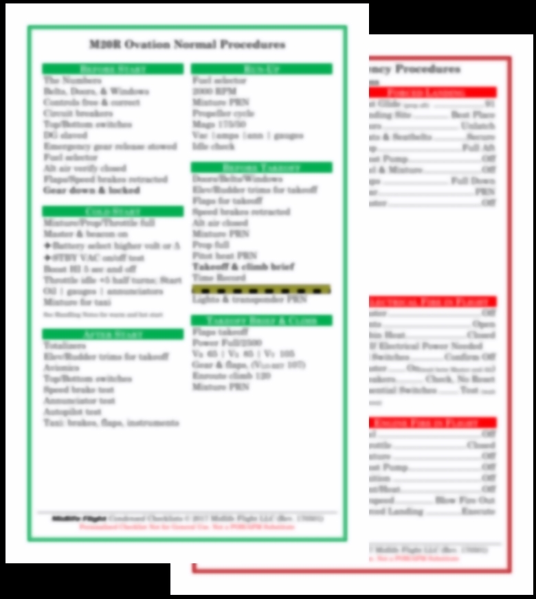 Custom Checklist | Pilots of America